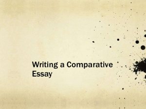 How to Write a Comparative Essay